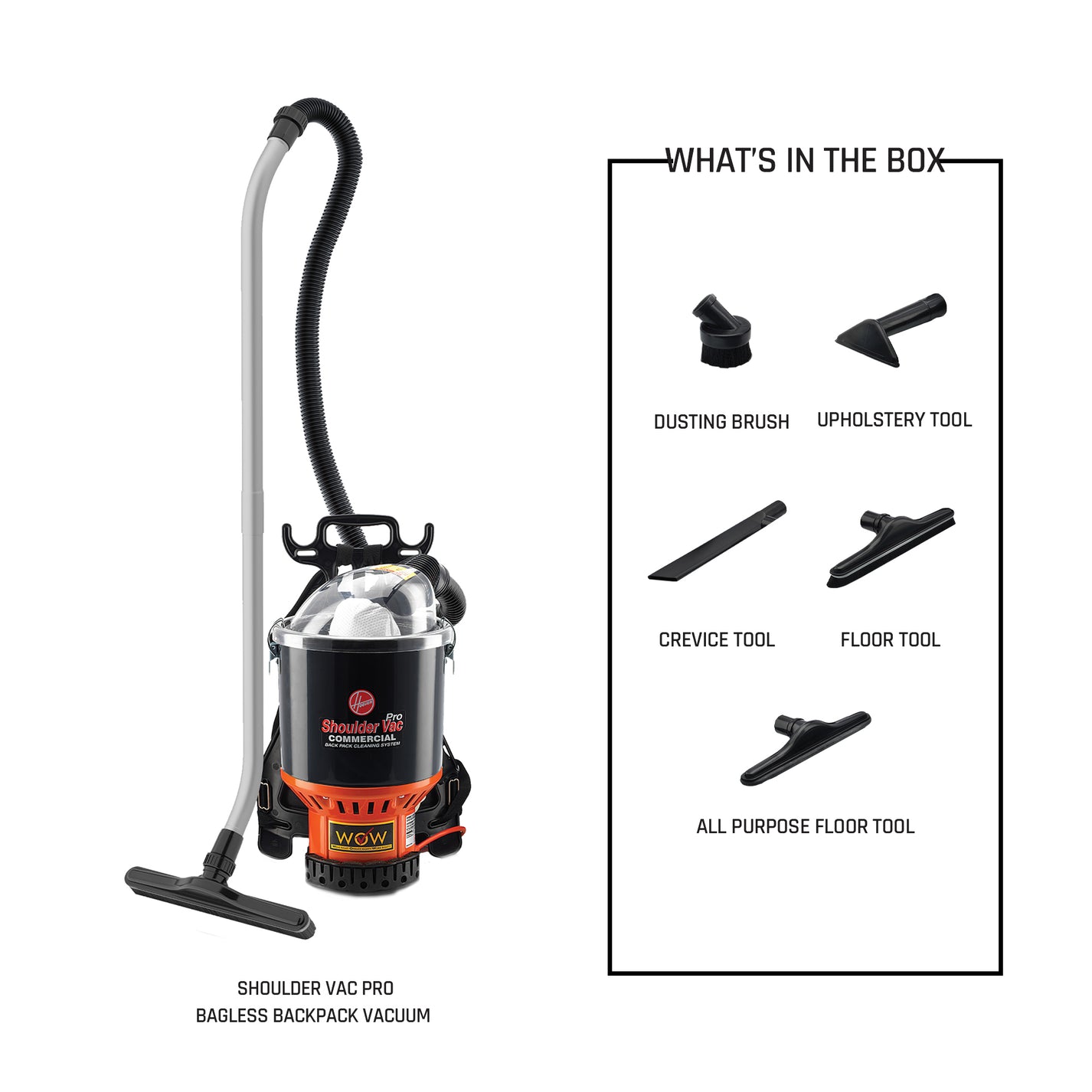 Commercial Shoulder Vac Pro Backpack Vacuum – Hoover