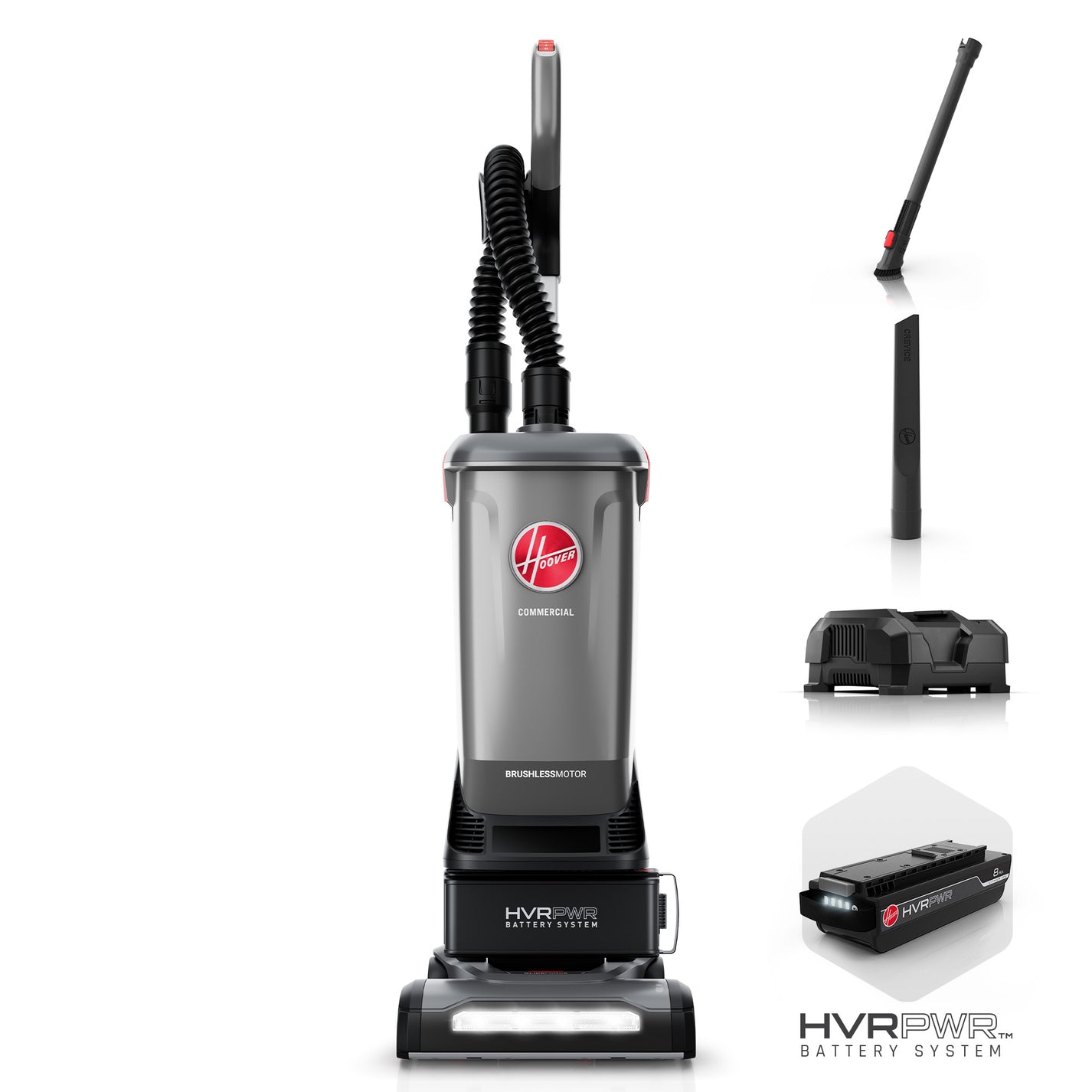 Commercial HVRPWR 12-Inch 40V Brushless Upright with Tools Kit – Hoover
